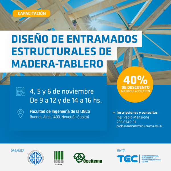 Curso de diseño de entramados estructurales de madera-tablero | CPTN